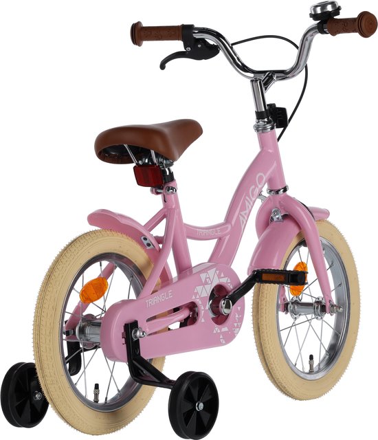 AMIGO Triangle Kinderfiets - 14 Inch - Roze | bol