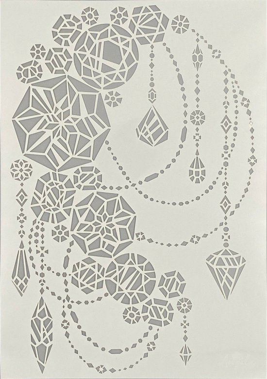 Angela Poole Craft Stencil Crystal Gems A4 | bol.com