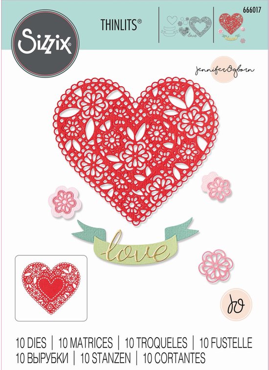 Sizzix Thinlits Die Set Doily Heart | bol