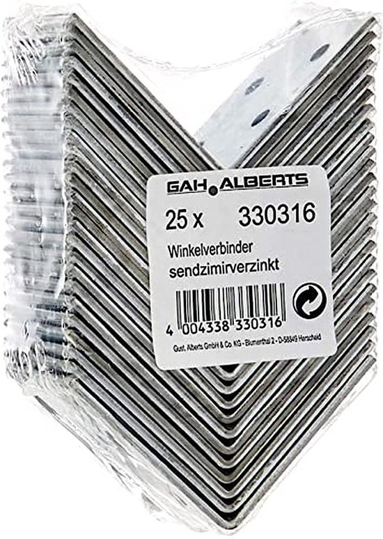 Hoekverbinders / kastverbinders/meubelverbinders/hoekverbi 50 x 50 x 40 mm | set of 25 | bol