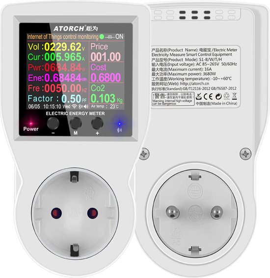 WIFI Smart Verbruiksmeter Electriciteit kwh meter Elektriciteitsmeter ...