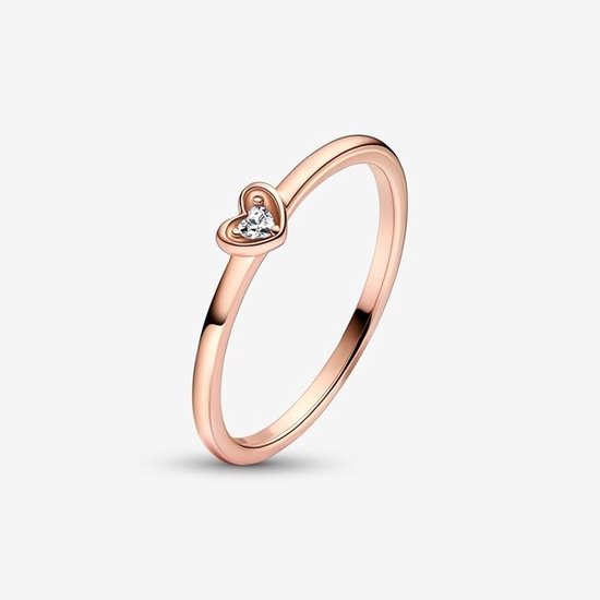 Pandora Ring Stralend Hart Rosé 182495C01-54 | bol.com