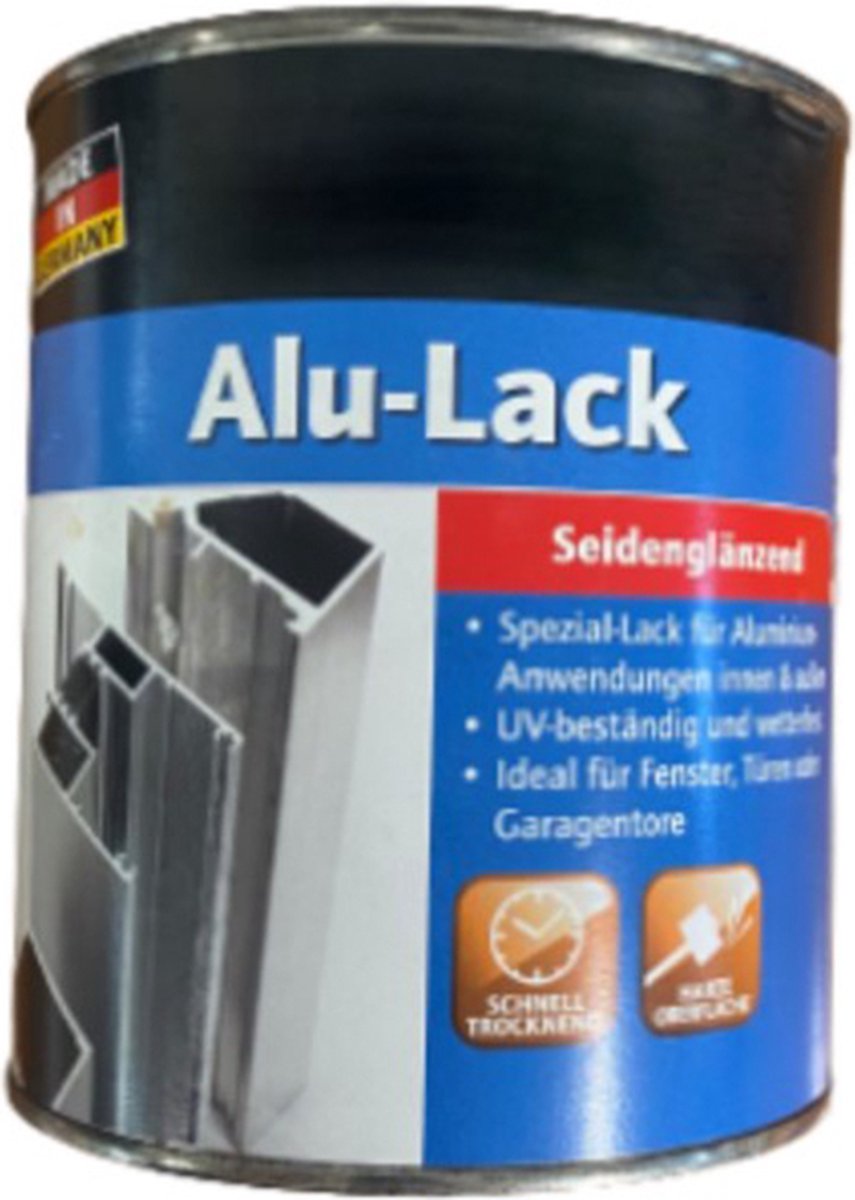 metaallak / aluminiumlak / aluminium verf - zwart- glans - 750ml - 5m2 ...