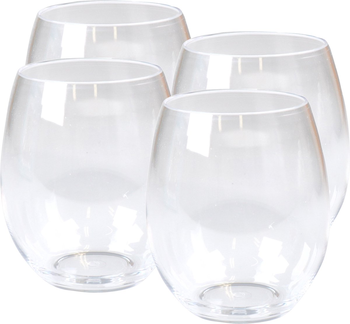 Depa Drinkglazen - set van 4x - transparant - onbreekbaar kunststof - 390 ml - feest... | bol.com