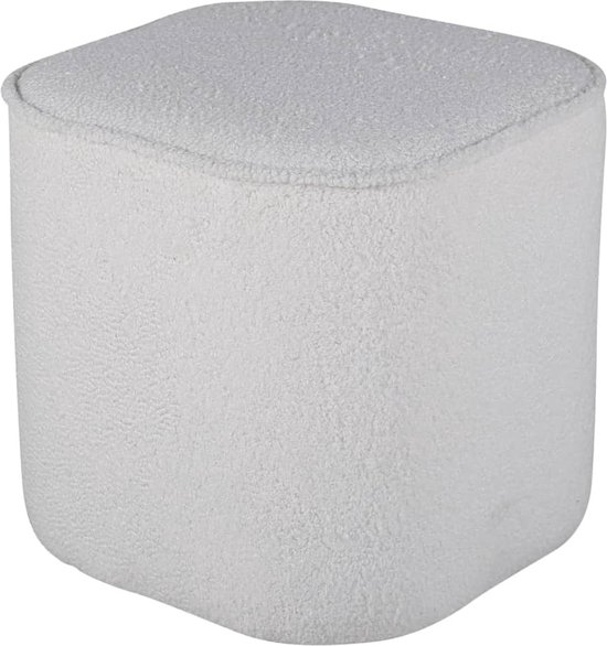 Venture-Home-Poef-Piff-44x44x41-cm-teddy-wit | bol