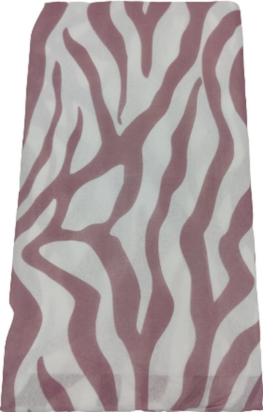 Tafelkleed Zebra Motief - Paars / Wit - 130 cm x 180 cm - Stevig Papier ...