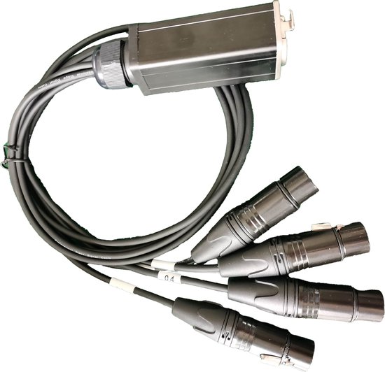 BOS Label - 4x XLR over ethernet - Ethercon XLR split - 4X Female XLR ...