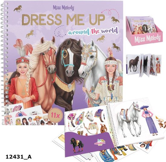 Depesche - Miss Melody Dress me up Around the World stickerboek | bol