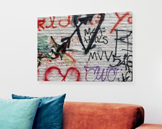 WALL ART - SCHILDERIJ GRAFFITI - MODERN DESIGN - JAMES BRANDO | bol.com