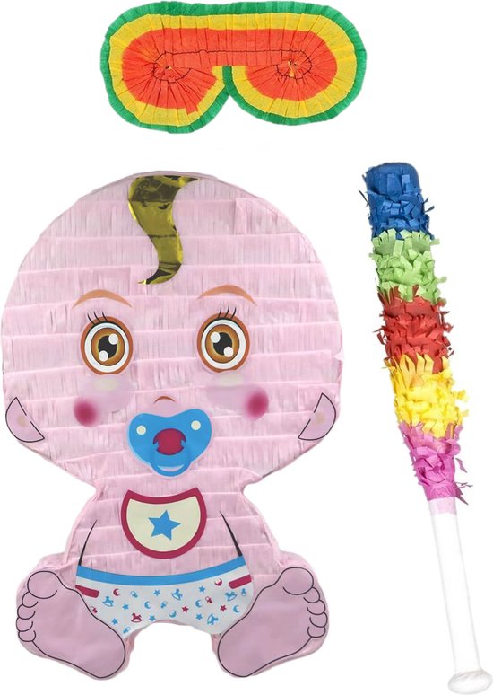 Funny Fashion - Verjaardag Pinata Babyshower - 42 x 28 cm - set met ...