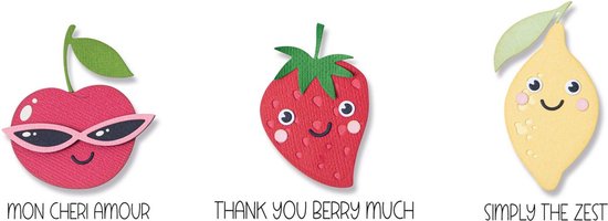 Sizzix Thinlits Die Set Fruity Friends #1 by Pete Hughes | bol