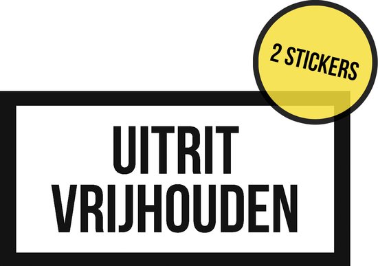 Pictogram/ sticker | "Uitrit vrijhouden" | 20 x 10 cm | Niet parkeren ...