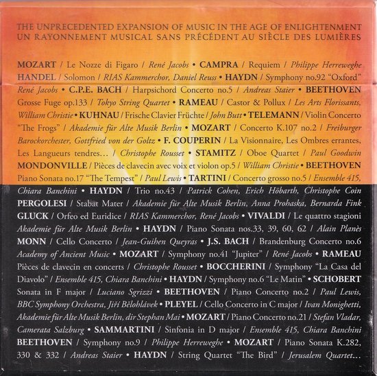 30 CD box, Music of the Enlightenment, Lumières - Diverse artiesten ...