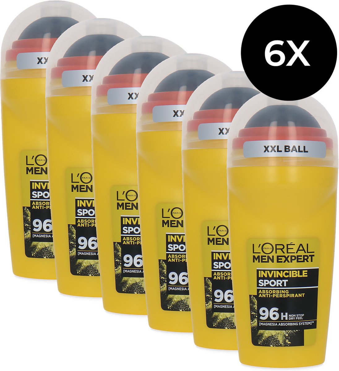 L'Oréal Men Expert Invincible Sport Deo Roller - 6 x 50 ml | bol