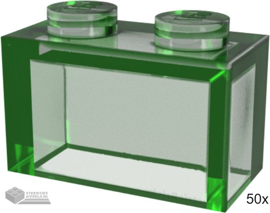 50x LEGO 3065 Steen Doorzichtig fel groen, 50 stuks | bol.com