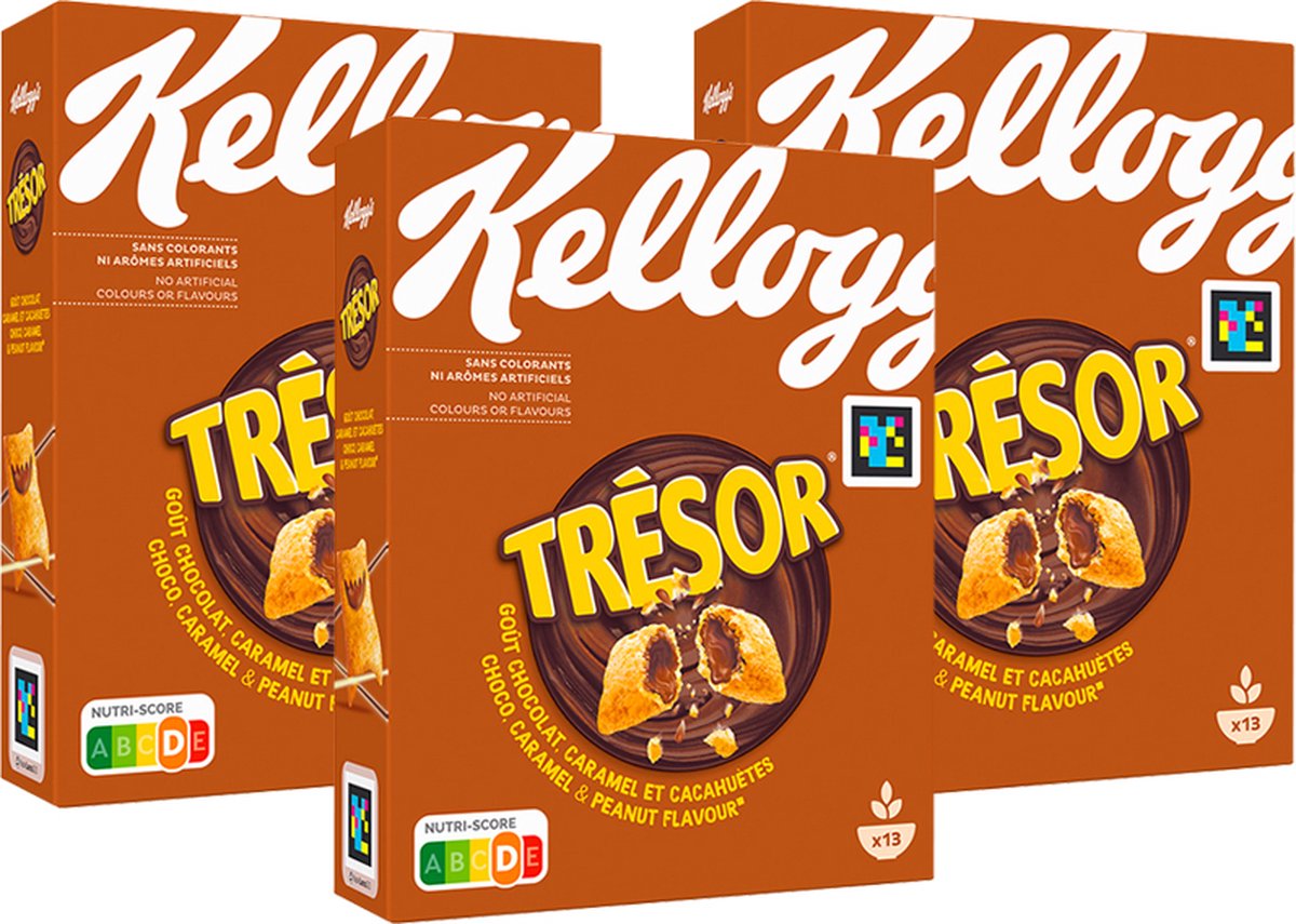 Kellogg's Trésor cornflakes - Peanut Caramel Choc - 410g x 3 | bol