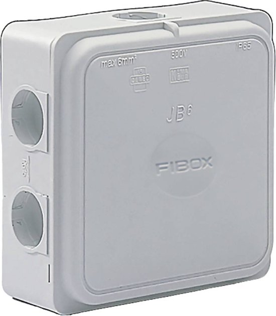 Fibox JB 6 G Aftakkast (l x b x h) 110 x 110 x 49 mm Grijs (RAL 7035 ...