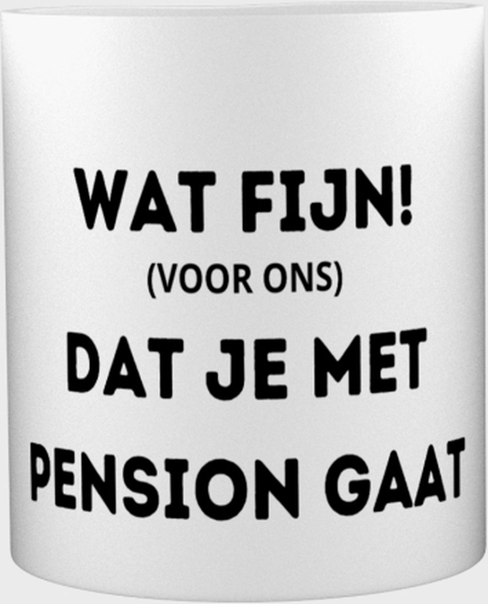 Akyol - wat fijn (voor ons) dat je met pensioen gaat Mok met opdruk ...