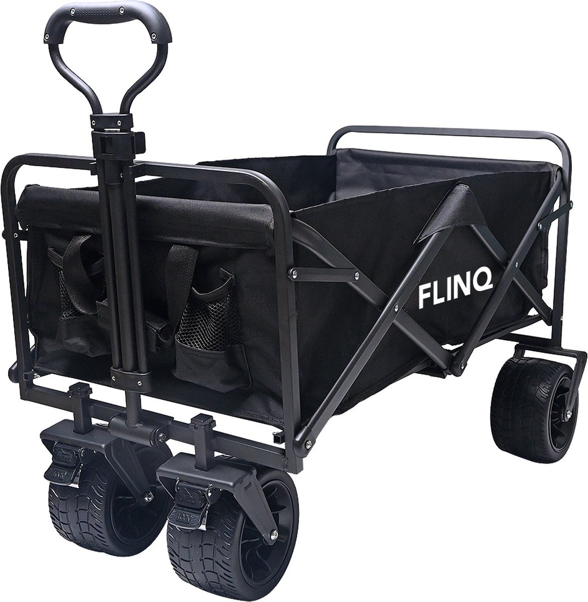 FlinQ Bolderkar - Opvouwbaar - Draaibare wielen - 130KG Draagkracht ...