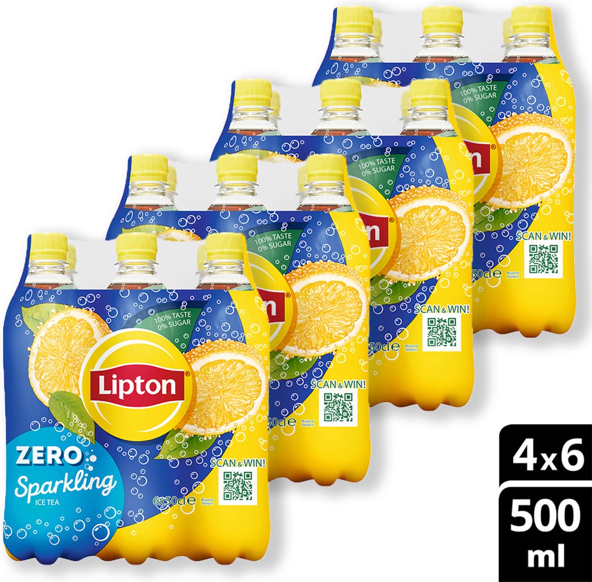 Lipton Ice Tea - Thé Noir Glacé Pétillant - Zero Sans Sucre - 50 cl ...