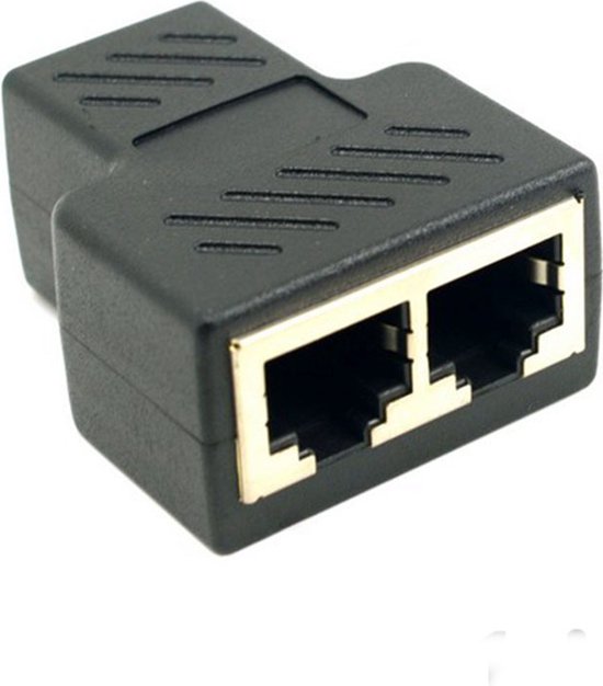 UTP Splitter- RJ45 Female naar 2x Rj45 Female - Zwart | bol.com