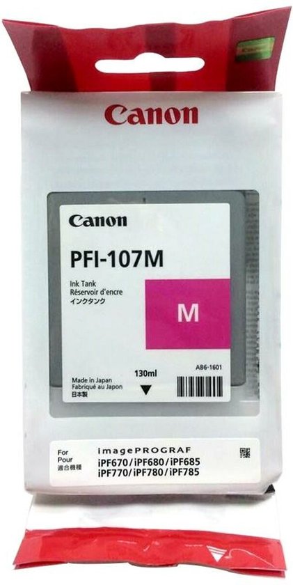 CANON PFI-107M inktcartridge magenta standard capacity 130ml 1-pack | bol