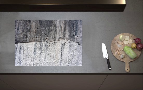 Inductieplaat Beschermer - Licht met Donker Beton Overloop - 60x52 cm ...