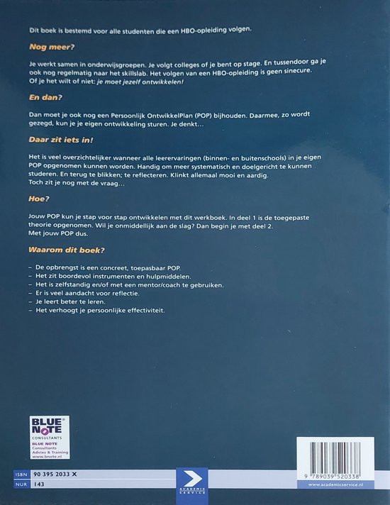 Werkboek Persoonlijk Ontwikkelplan | 9789039520338 | N.v.t. | Boeken | bol