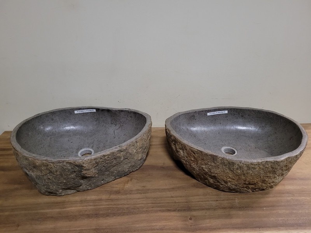 2 wasbakken uit 1 steen waskom set FL21892 | bol.com