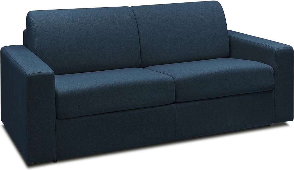 Canapé convertible 3 places COGLIO bleu nuit L 223 cm x H 85 cm x P 95 ...