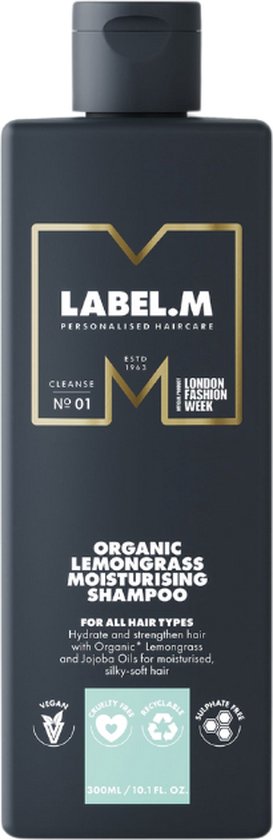 Label.M Lemongrass Organic Moisturising Shampoo - 1000ml - Normale ...