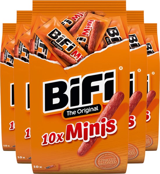 BIFI MINI ORIGINAL 10X10X10G - 5 Stuks - voordeelverpakking | bol