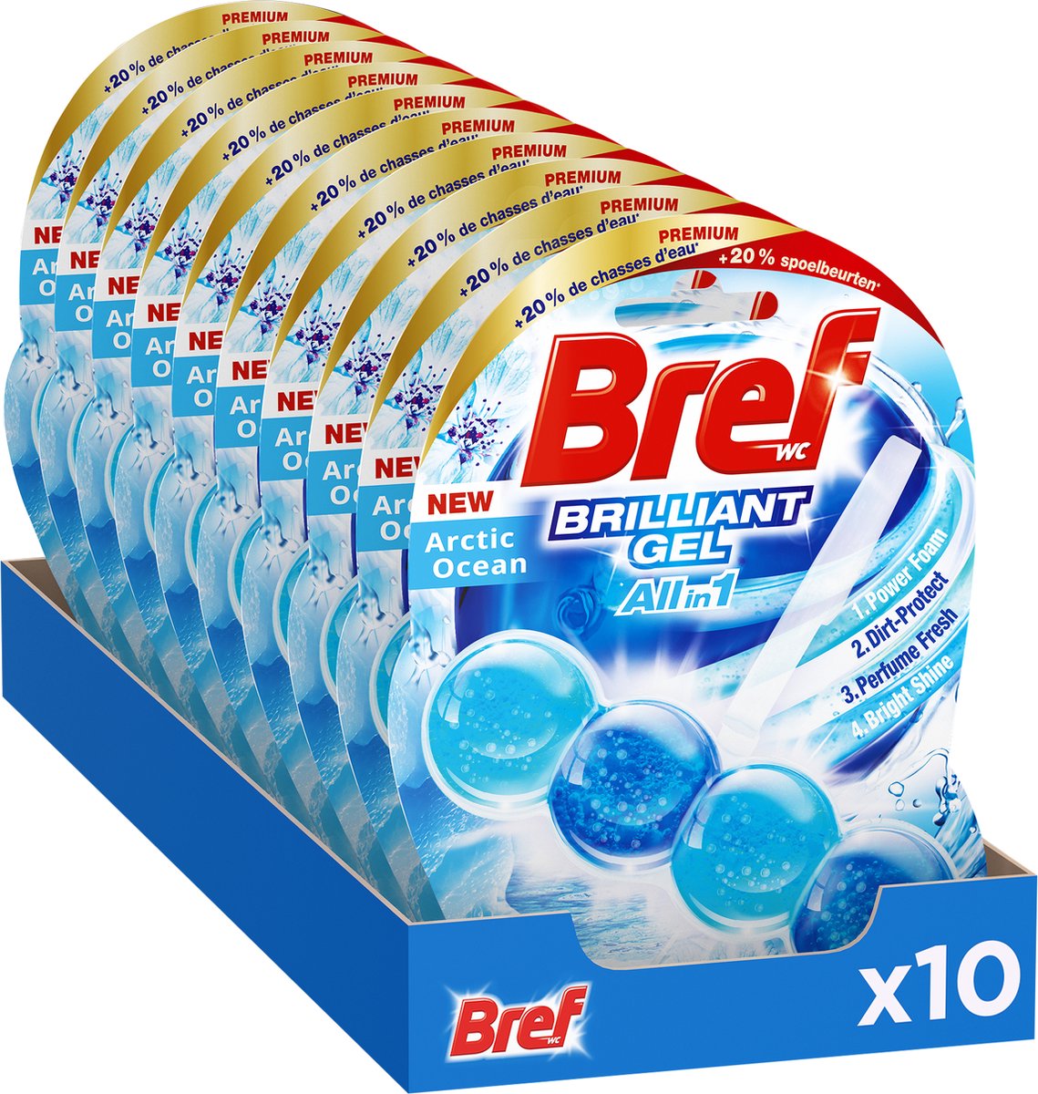 Bref Power Active Toiletblok - Oceaan - WC Blokjes Voordeelverpakking ...