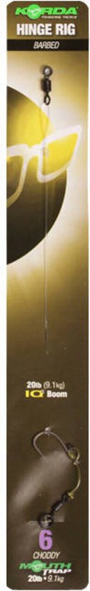 Korda Hinge Rig Choddy Barbless Mouth Trap Barbless - Maat : Haak IQ2 6 ...