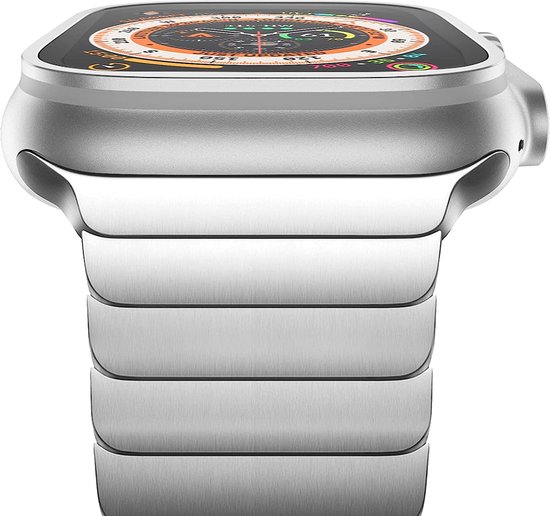 Luxe metalen RVS Band met vlindersluiting - Zilver - Geschikt voor ...