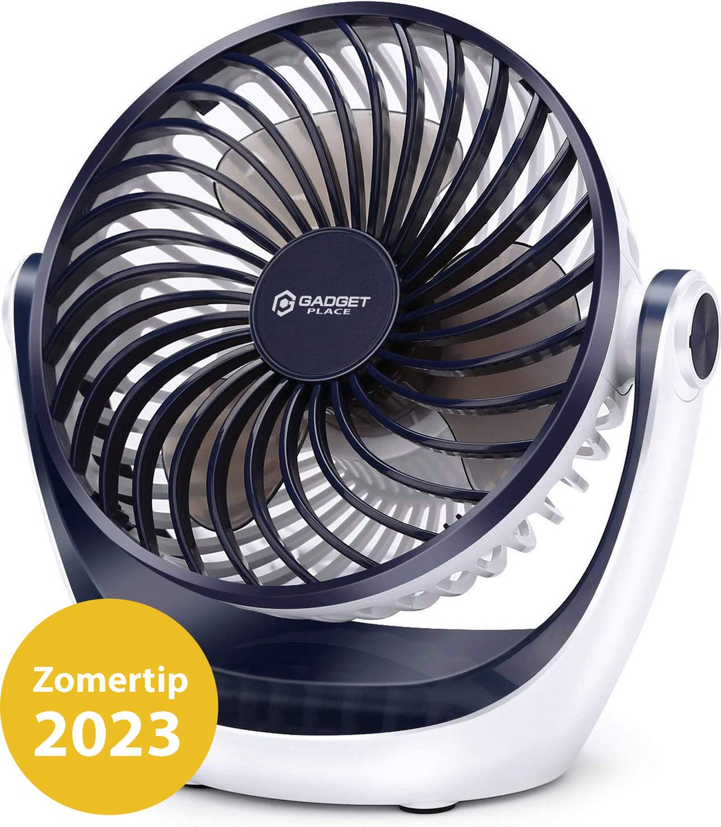Mini Ventilator met 3 Windstanden - Draadloos - Tafelventilator ...