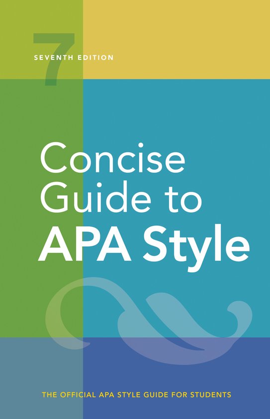 Concise Guide to APA Style, American Psychological Association ...