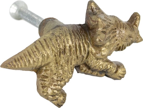 HomeBound by KY | Knopje metaal dino goud | 6x3x3,5cm | kastknopje | bol