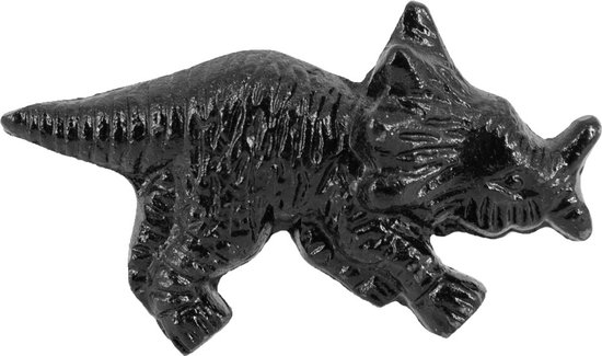 HomeBound by KY | Knopje metaal dino zwart | 6x3x3,5cm | kastknopje | bol