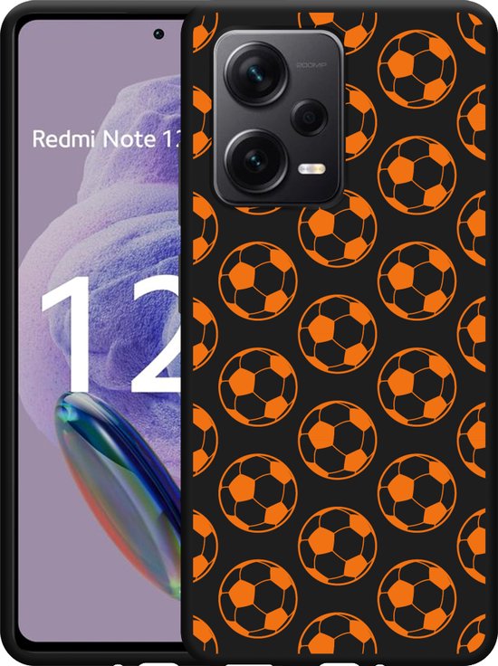 Cazy Hoesje Zwart geschikt voor Xiaomi Redmi Note 12 Pro+ 5G Orange ...