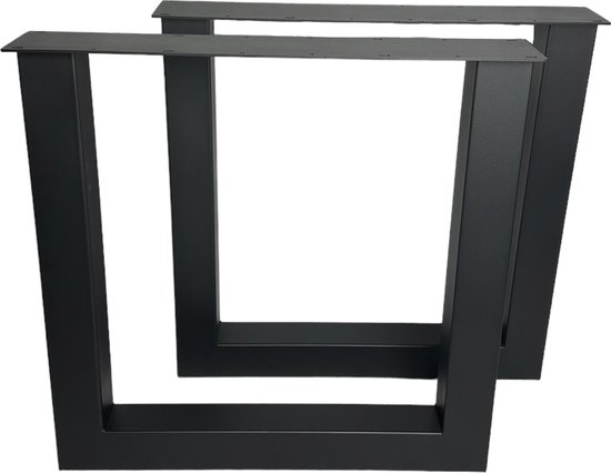 Maison DAM – 2x industriële tafelpoot U met koker 8x8cm, Lengte: 72cm ...