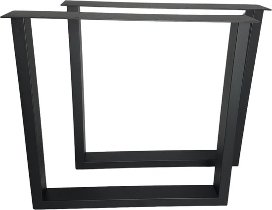 Maison DAM – 2x industriële tafelpoot U met koker 8x4cm, Lengte: 78cm ...