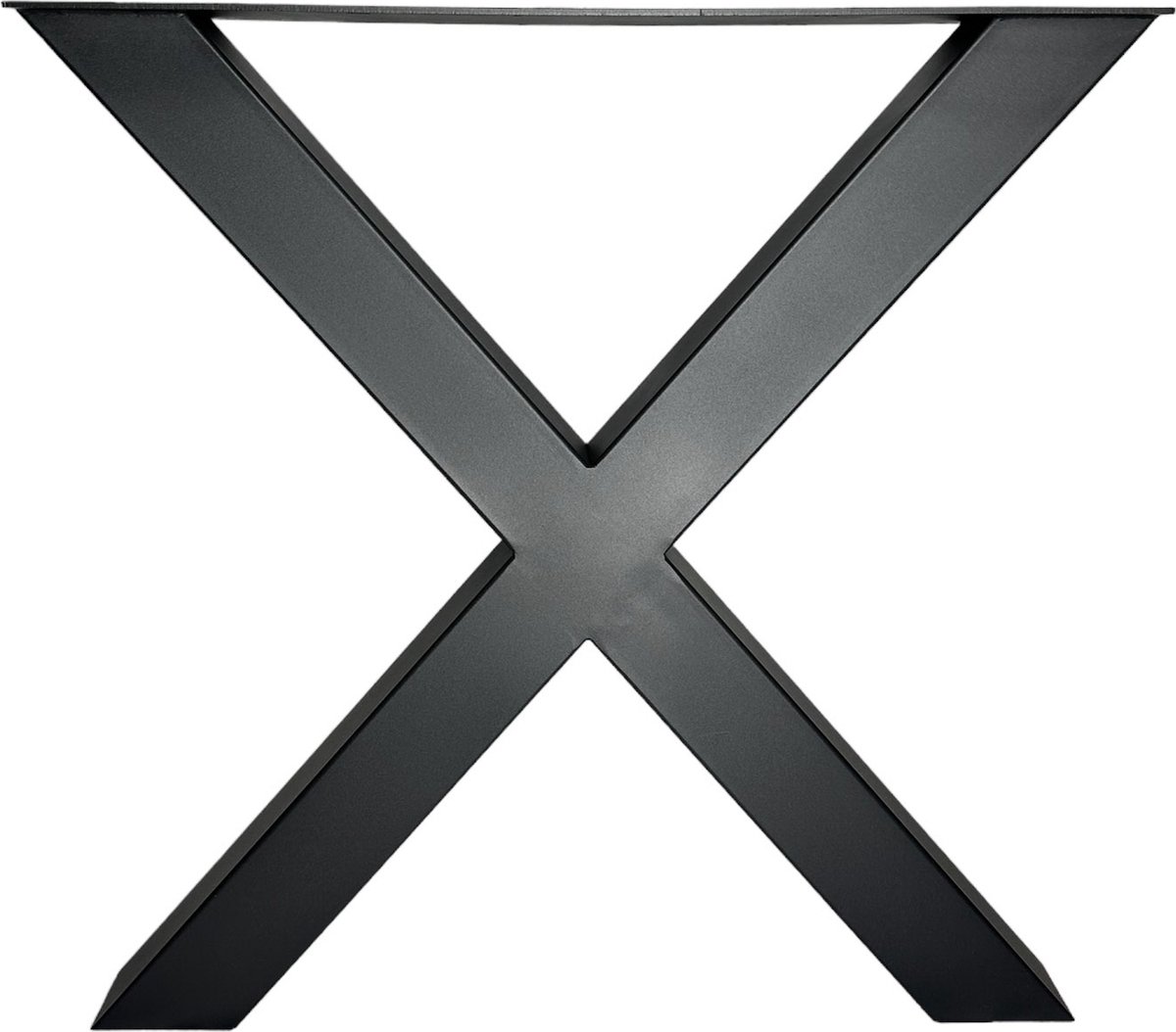 Maison DAM – 1x industriële tafelpoot X met koker 8x8, lengte: 72cm ...