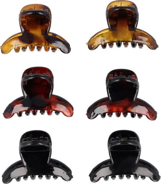 Haarspeld Klemmen Recht 2,5cm Zwart Bruin 6 Stuks Haarklemmen Haarclips Klemmetjes | bol.com