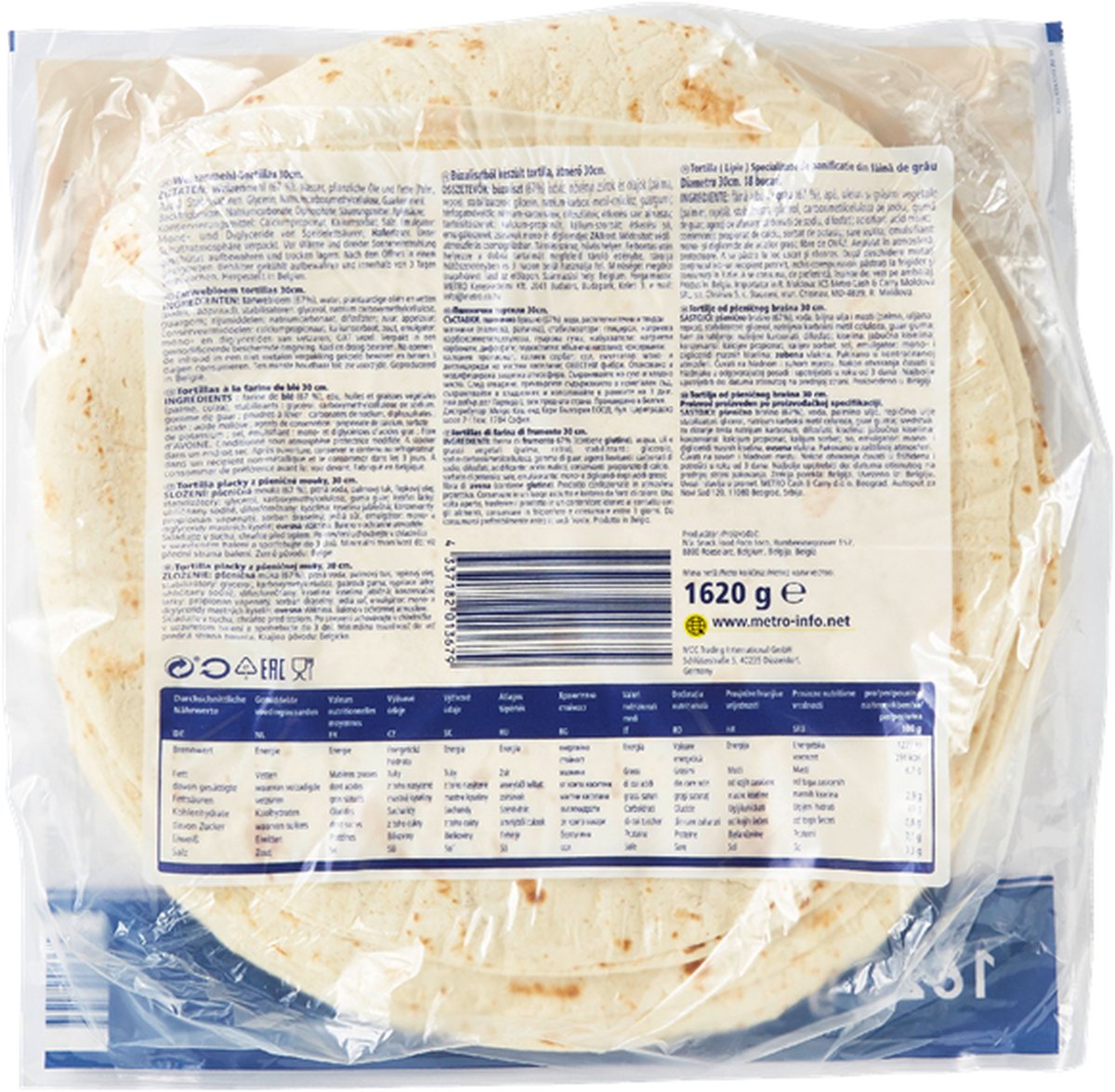 Metro Chef Tortilla wraps 30 cm 18 stuks | bol.com