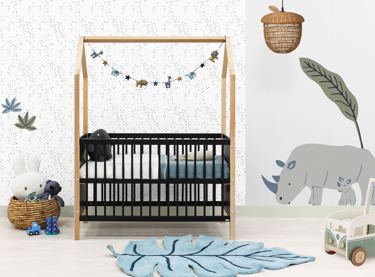 ToiToiKids Homy bed 60x120 - Mat Zwart/Naturel | bol