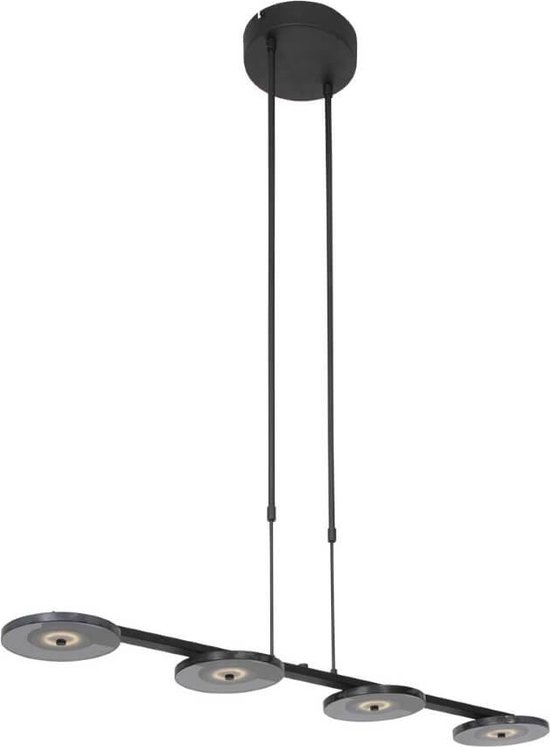 Steinhauer Turound hanglamp – Ingebouwd (LED) – smokeglas en zwart ...