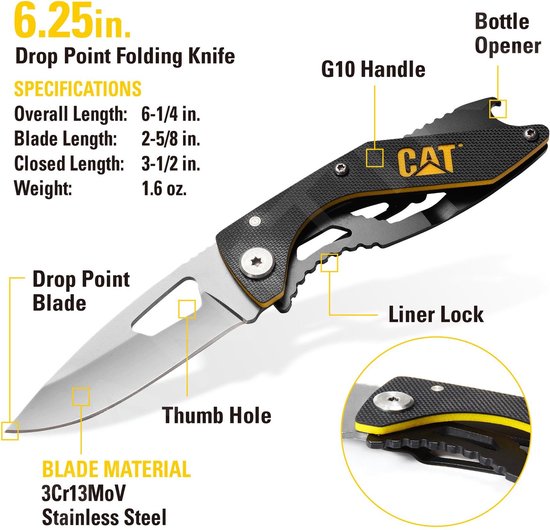 CAT Geschenkset multi-tool, mes en sleutelhanger. | bol.com