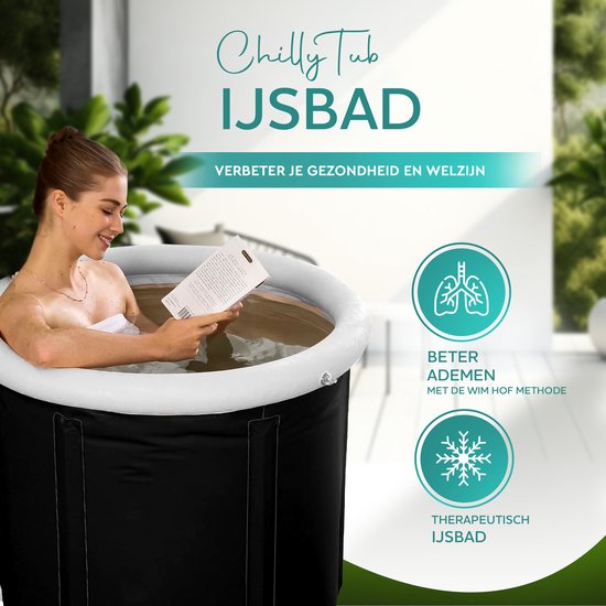ChillyTub® IJsbad - Zitbad - Opvouwbaar bad - Opblaasbad - Met ...
