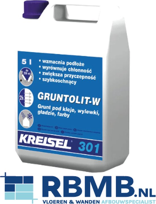 Kreisel Gruntolit-W 301 Sneldrogende Voorstrijk 5L (Ca. 30m2) | bol